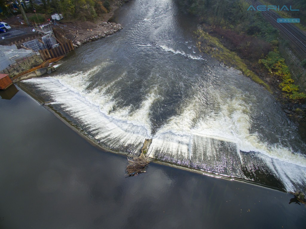 Radyr Weir Hydro Scheme-9 - Aerial Photography Wales